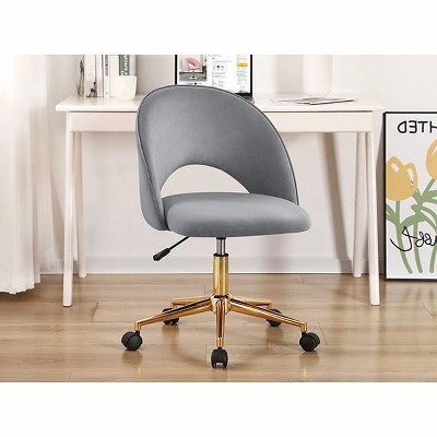 Lovmor Square Back Upholstered Home Office Chair In Beige In Gray : Target