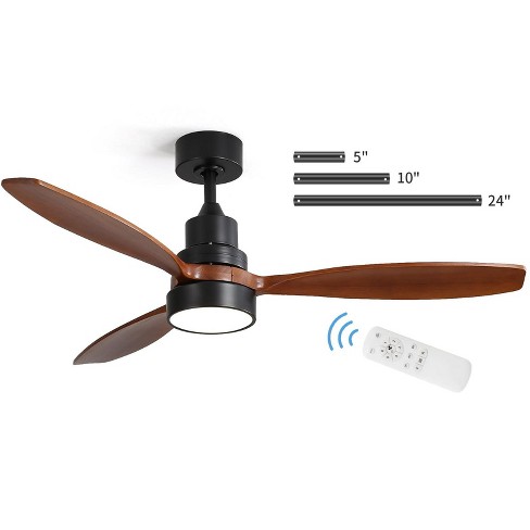 Homlux 52" Low Profile Ceiling Fan With Remote Control Reversible Motor ...