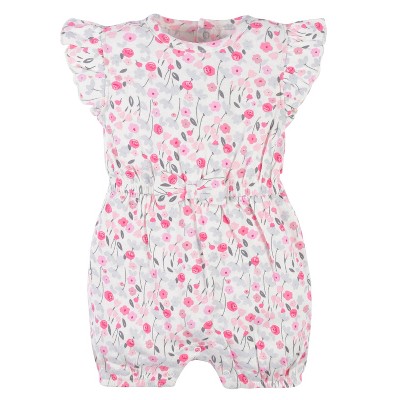 Gerber Baby Girls' One Piece Romper -floral - 0-3 Months : Target