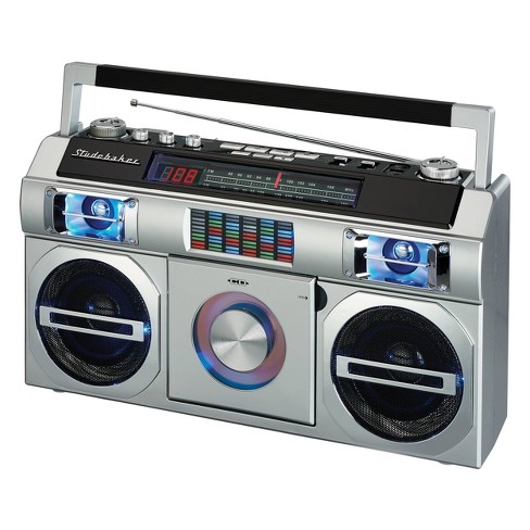 Studebaker Master Blaster Bluetooth Boombox (sb2149s) - Silver : Target