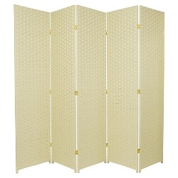 4 Ft. Tall Woven Fiber Room Divider (4 Panels) - Oriental Furniture ...