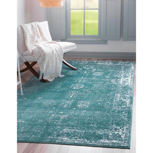 Unique Loom 9' 0 X 12' 0 Sofia Casino Turquoise Area Rug : Target