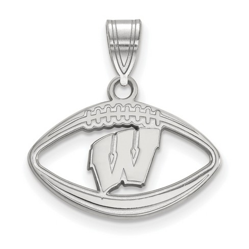 Black Bow Jewelry Sterling Silver Wisconsin Badgers Ncaa Pendant : Target