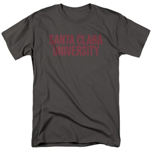 Santa Clara University Official Stacked Adult T Shirt, Charcoal, Small ...