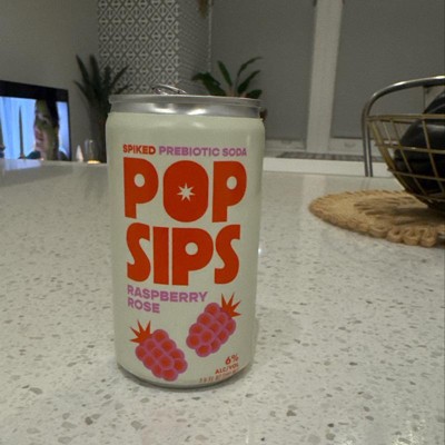 Pop Sips Raspberry Rose Hard Soda - 4pk/7.5 Fl Oz Cans : Target