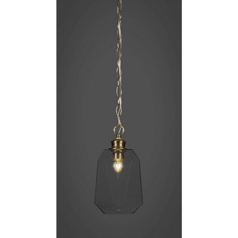 Toltec Lighting Rocklin 1 - Light Pendant In New Aged Brass With 6.25 ...
