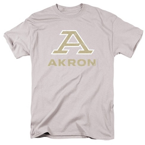 University Of Akron The Official Distressed Primary Adult T-shirt ...