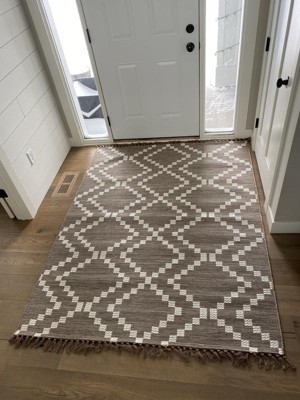 Check Diamonds Outdoor Rug Tan - Threshold™ : Target