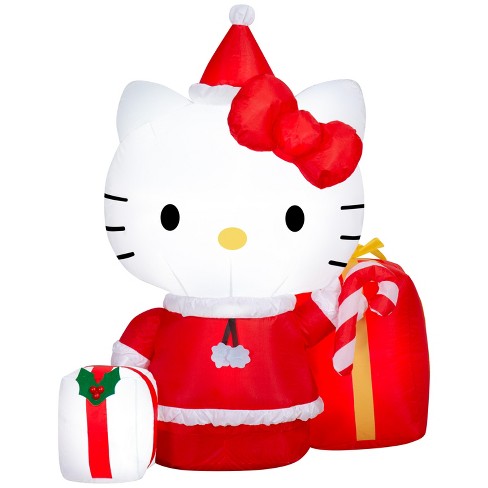 Gemmy Christmas Airblown Inflatable Hello Kitty W/presents Scene , 4 Ft ...