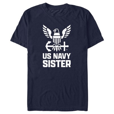 Men's United States Navy Official Eagle Logo Sister T-shirt - Navy Blue ...