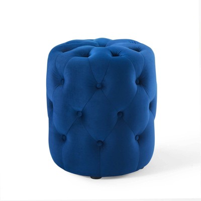 Amour Tufted Button Round Performance Velvet Ottoman - Modway : Target