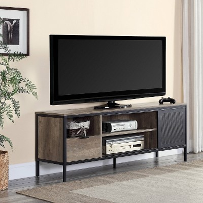 Xiyuyeu Rustic Tv Stand With 1-drawer And Open Storage Entertainment ...