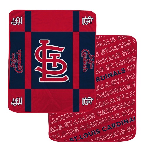Mlb St. Louis Cardinals Reverse Block Double Sided Ultra Cozy Blanket ...