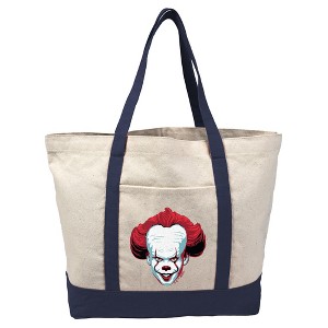 IT Pennywise Come Home Canvas Tote Bag With External Pocket, Reusable ...