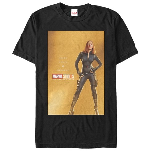 Men's Marvel 10 Years Anniversary Black Widow T-shirt - Black - 4x ...
