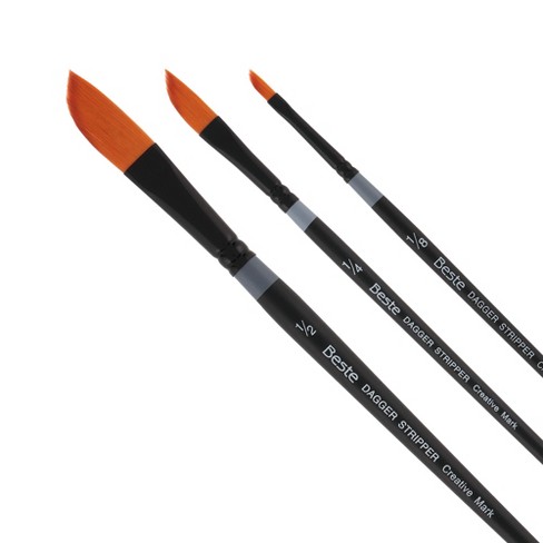 Creative Mark Beste Finest Golden Taklon Paint Brushes- Assorted Dagger ...