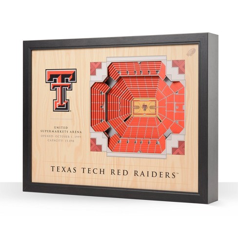 Ncaa Texas Tech Red Raiders Basketball 25-layer Stadiumviews 3d Wall ...