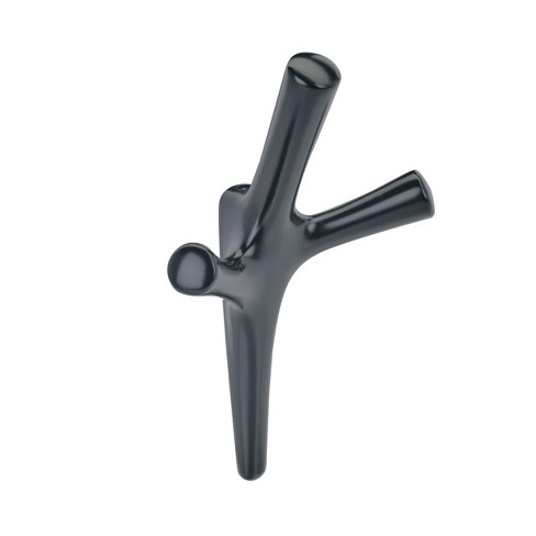 Amerock Kodiak Contemporary Triple Prong Matte Black Wall Hook : Target