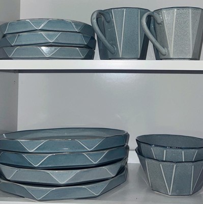 Table 12 16-piece Dinnerware Set, Stonewashed Dinnerware Set For 4 ...