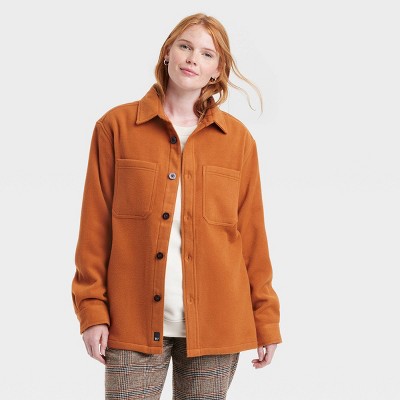 Houston White Adult Oversized Shacket - Orange Xxl : Target