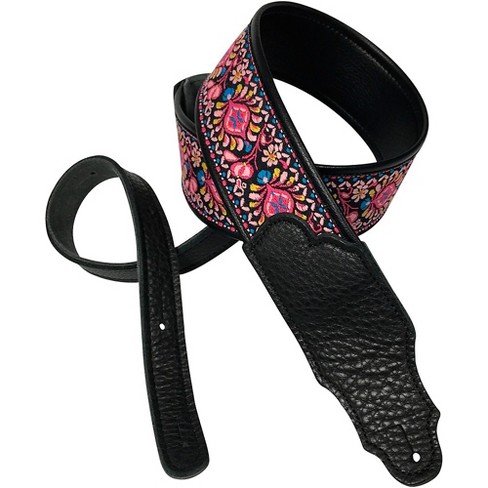 Franklin Strap Retro Folk Deluxe Pink Guitar Strap Pink 2.5 In. : Target