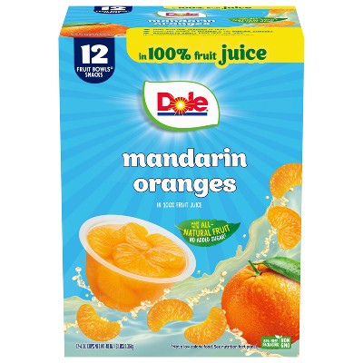 Dole Mandarin Oranges In 100% Juice - 4oz/12ct : Target