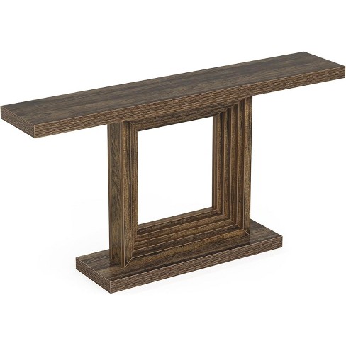Tribesigns 55-inch Console Table For Entryway With Unique Square Cutout ...