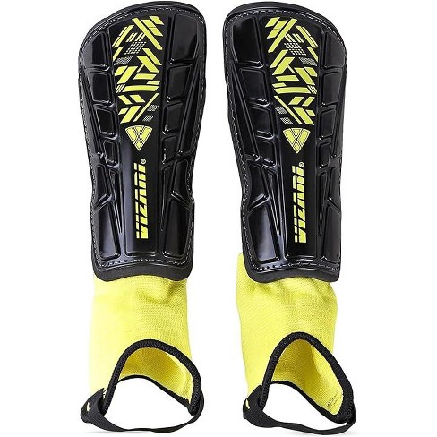 Vizari Malaga Soccer Shin Guard With Adjustable Straps - Black/yellow ...