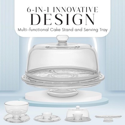 Libbey Selene Glass Cake Stand With Dome : Target