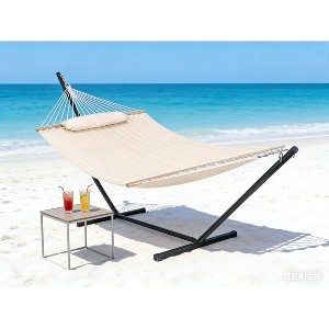 COZONY Double Hammock with Stand, Heavy Duty 2-Person Portable Hammock ...