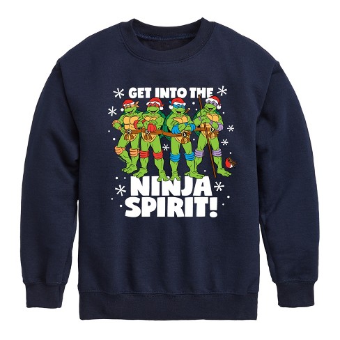 Boys' Teenage Mutant Ninja Turtles Get Into The Ninja Spirit Graphic Long Sleeve Fleece ...