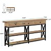 Tribesigns 70.9" Extra Long Entryway Table With 3 Drawers, Brown : Target
