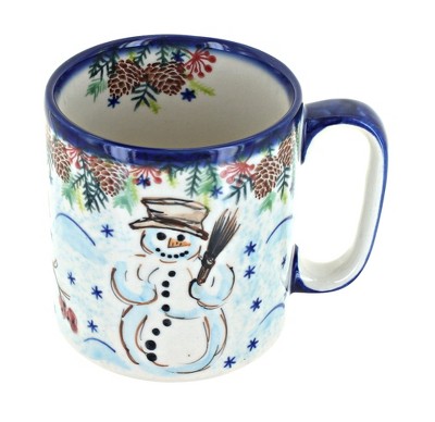 Blue Rose Polish Pottery Little Snowman Coffee Mug : Target