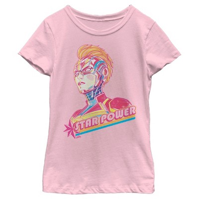 Girl's Marvel Spider Gwen Badge T-shirt - Light Pink - Medium : Target