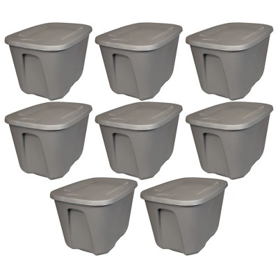 Homz 6610tsdc.04 10-gallon Stackable And Nestable Heavy Duty Plastic ...