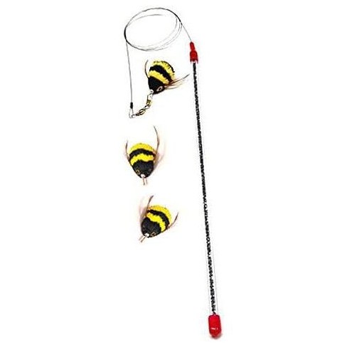 Go Cat Da Bee Teaser Wand And Two Extra Bee Attachments Set : Target