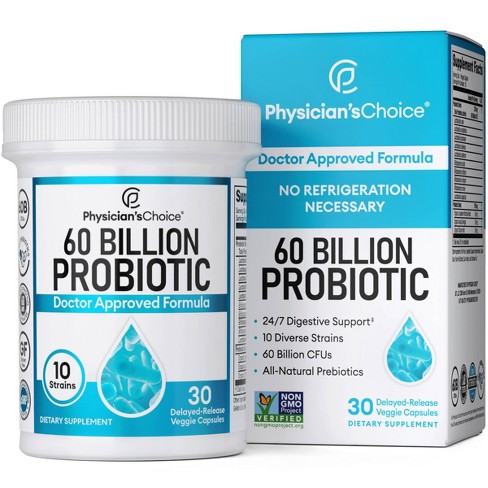 Physician's Choice 60 Billion Probiotic With Prebiotic Capsules - 30ct ...