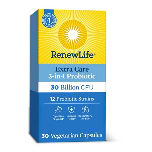 Renew Life Ultimate Flora Probiotic For Extra Care Vegetarian Capsules ...