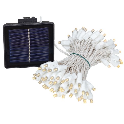Novelty Lights 100 Light Warm White Led Solar Powered String Lights 6 ...