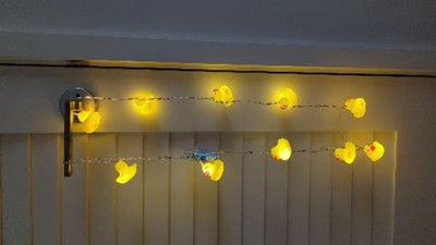 Northlight 10ct Battery Operated Ducky Summer Led String Lights Warm ...