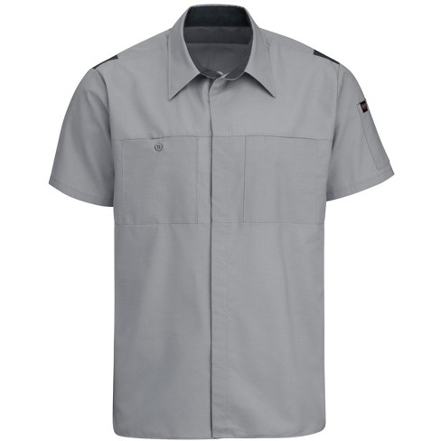 Red Kap Men's Short Sleeve Performance Plus Shop Shirt With Oilblok ...