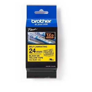 Brother Genuine TZeSL651 24mm (0.94in) Black Print on Yellow Self ...