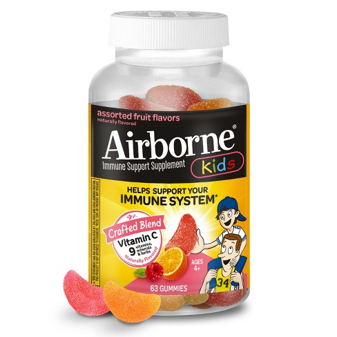 Airborne Kids Multivitamin Gummies With Zinc - 63ct : Target