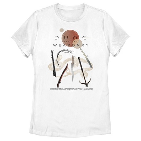 Women's Dune Part Two Weaponry Poster T-shirt - White - X Large : Target