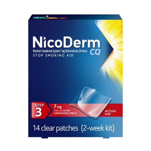 Nicoderm Cq Stop Smoking Aid Clear Patches Step 3 - 14ct : Target
