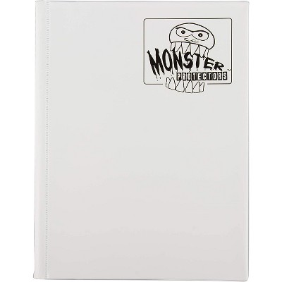 Monster Binder - 9 Pocket Trading Card Album - Matte White with White ...