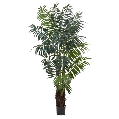 Nearly Natural 7' Artificial Kentia Palm Silk Tree Bunched : Target