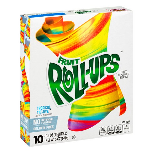 Betty Crocker Fruit Roll-Ups Tropical Tie-Dye Snacks - 10ct : Target