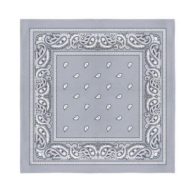 Balec Pack Of 3 Cotton Paisley Fine Bandannas Set - Gray : Target