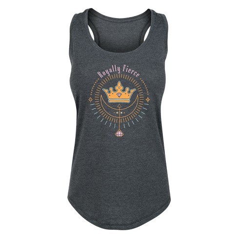 Women's Disney Princess Royally Fierce Graphic Racerback Tank - Heather ...